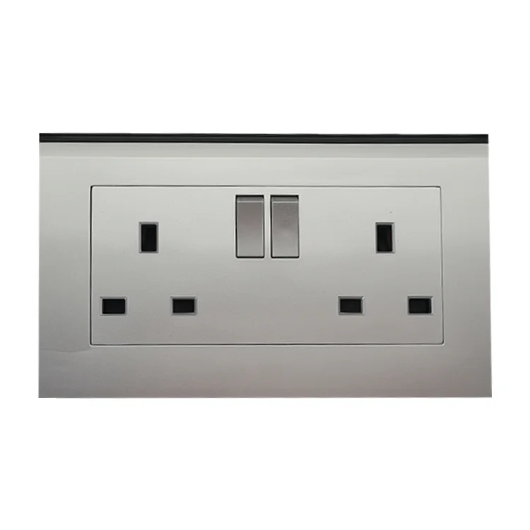 Double Pole Double 13a Multi Wall Switched Socket Luxury UK Electrical ...