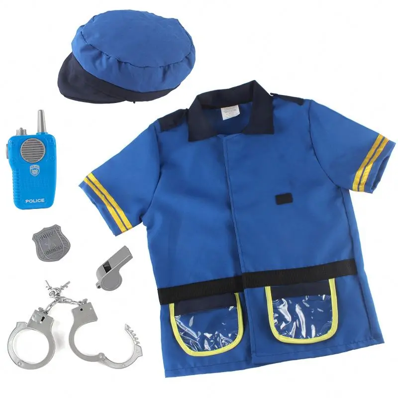 2024 halloween cosplay police costumes role play dress talkie set kids ...
