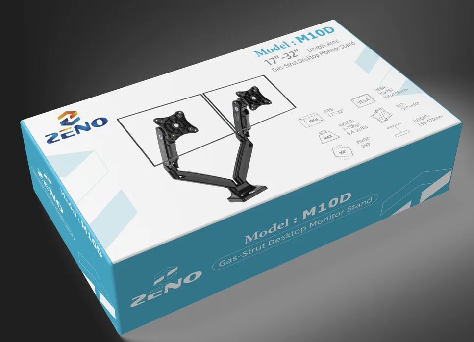 Zeno M10d Computer Monitor Arm Vesa Monitor Stand For Desk Mount Basic Monitors Bracket Holder ...