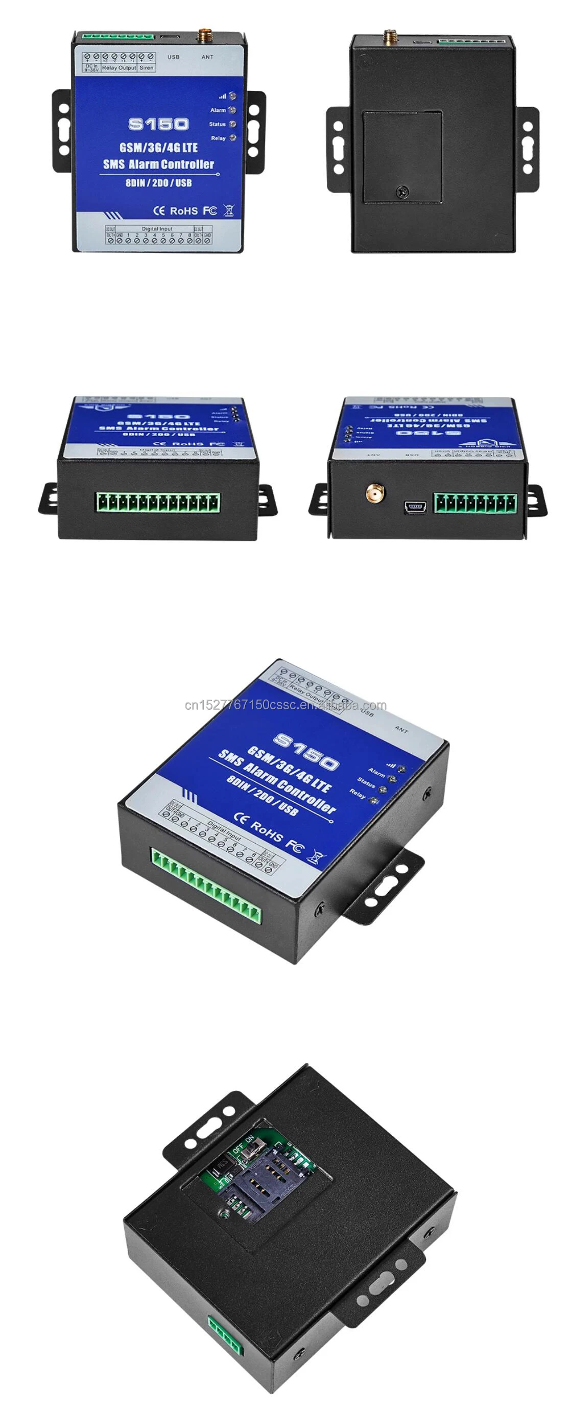 4g Rtu Sms Alarm Controller Industrial Iot Rtu Monitoring System In-built Watchdog S150 - Buy 4g ...