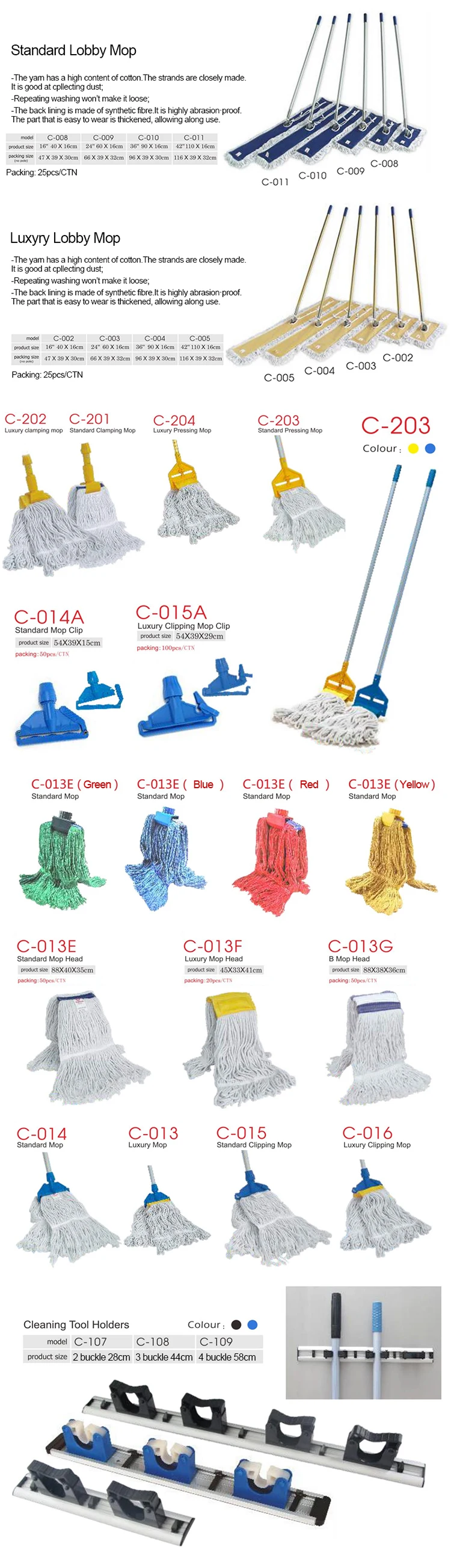 Aluminum Flat Mops Floor Duster Hotel&restaurant Supplies Rotating ...