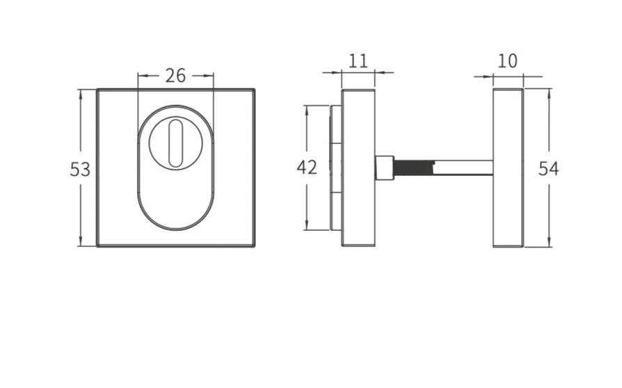 Euro Profile High Standard Stainless Steel Material Square Cylinder ...