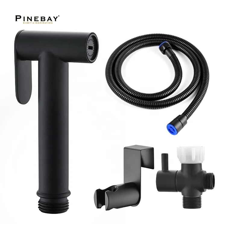 Pinebay 2024 New Matte Black Stainless 304 Handheld Bidet Sprayer Set ...