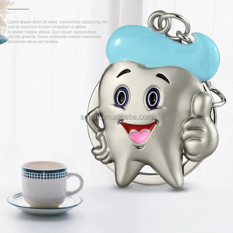 Cartoon Teeth Keychain Dentist Decoration Key Chains Tooth Model Shape ...