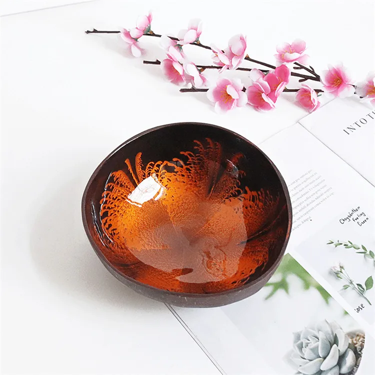 Reusable Wooden Coconut Shells Bowls Eco-friendly Wholesale Handmade ...