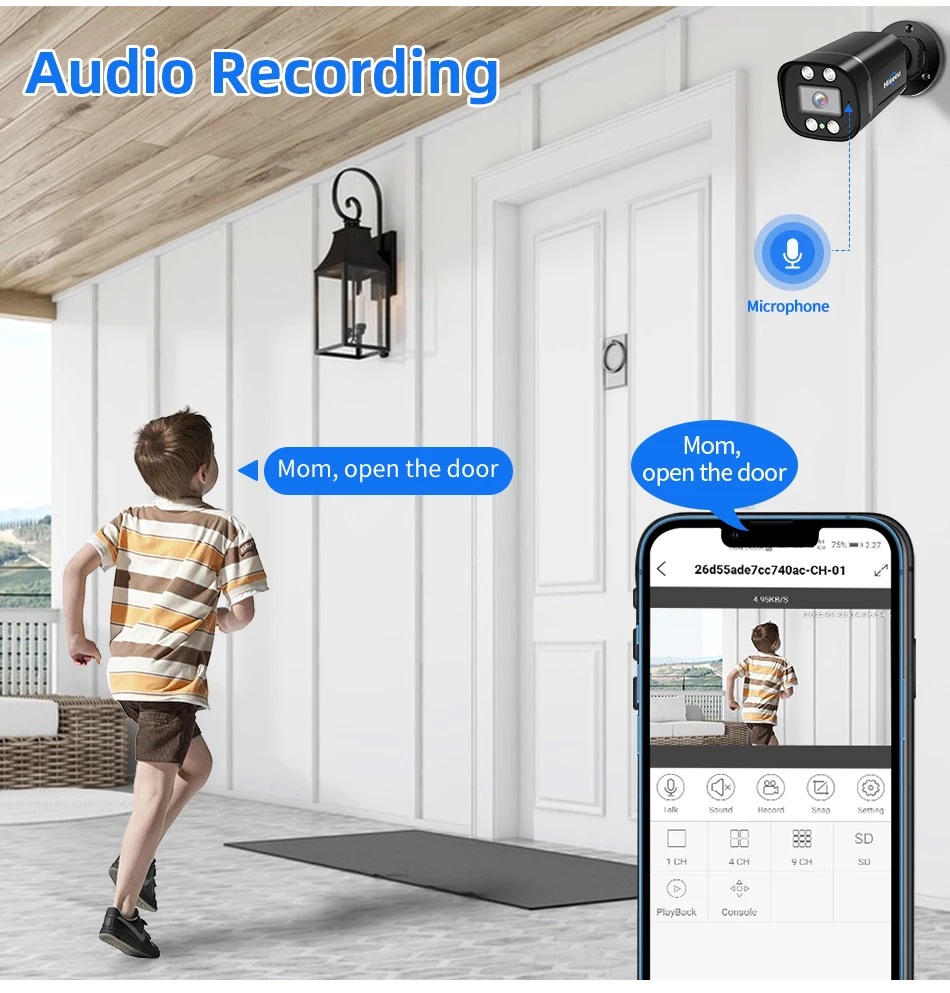 Hiseeu 5MP 8 Channel AHD Security Camera System with Night Vision