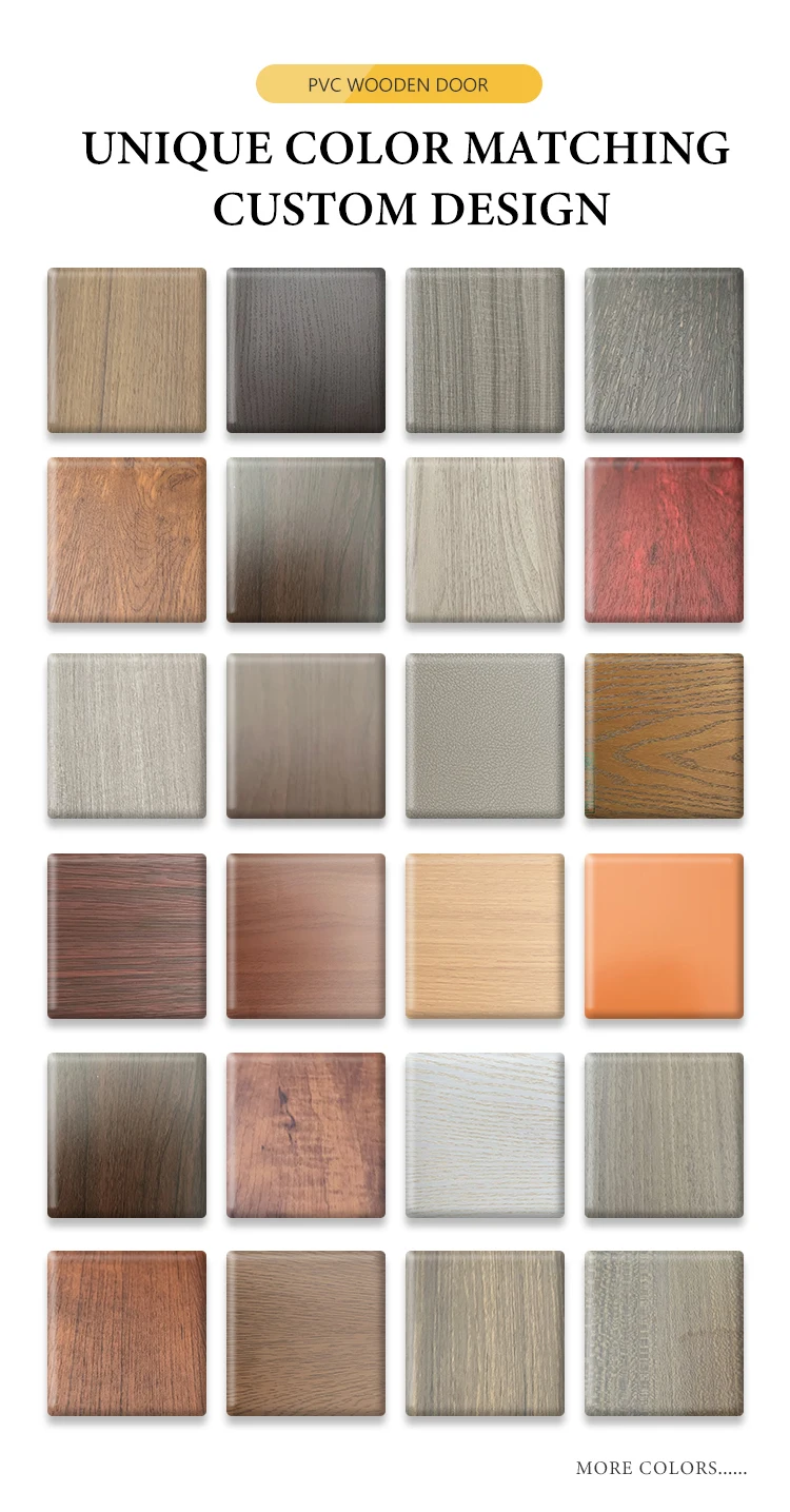 Modern Wood Door with PVC Coating - Waterproof & Stylish