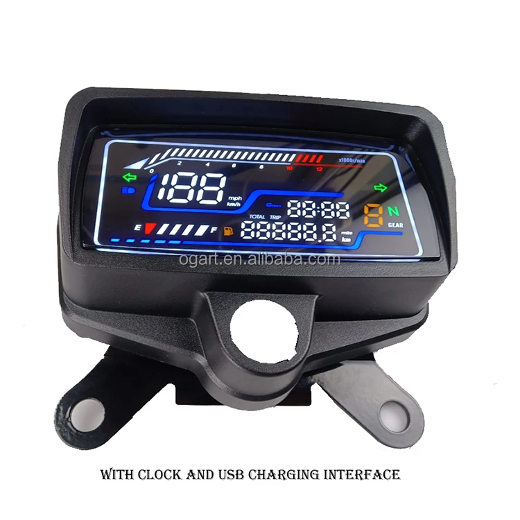 Motorcycle Lcd Modified Meter For Cg125 Motocross Digital Speedometer ...