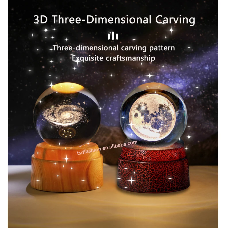 Customize Automatic Rotation 3D Laser Engraved Mood Universe Pattern ...