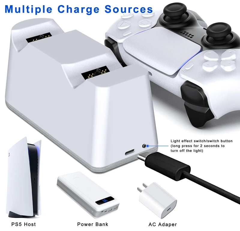 Ps5 Accessories Controller Charging Dock Ps5 Charge Station Charger ...