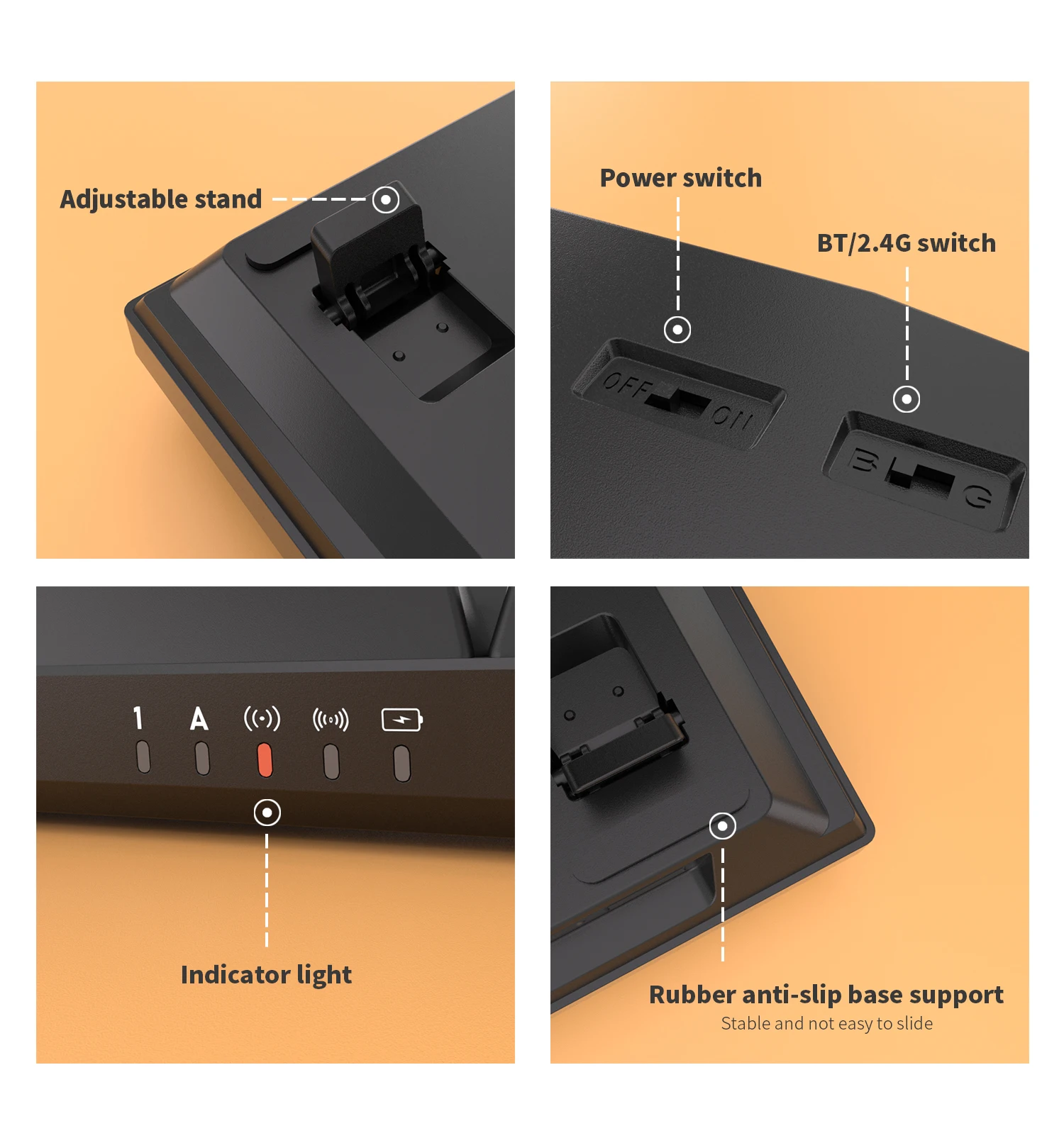 Royal Kludge Rk100 Rk 100 Rgb Led 2.4g Teclado Gamer Mechanic ...