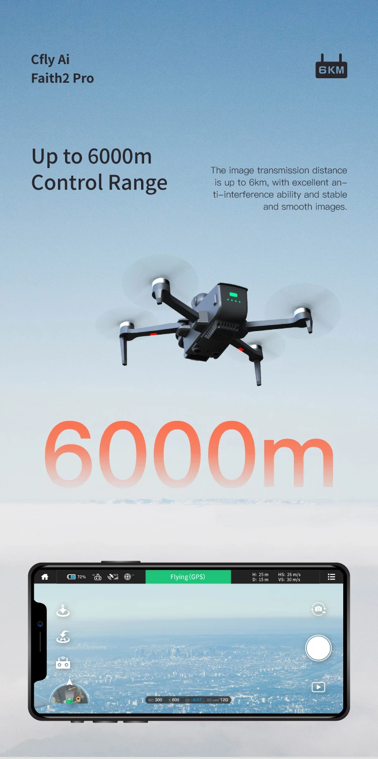 HOSHI C-FLY FAITH 2 PRO GPS Drone - 4K Professional Drone