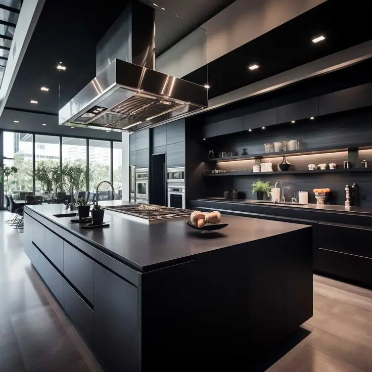 KEJIA Modern Design Melamine Kitchen Island Cabinet Lacquer Finish ...