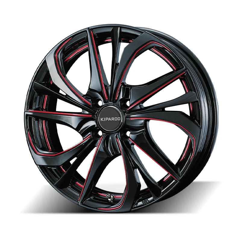 Rims 17 18 19 Inch Multi Spoke Black Red Finish Alloy Car Wheel 4x100 ...
