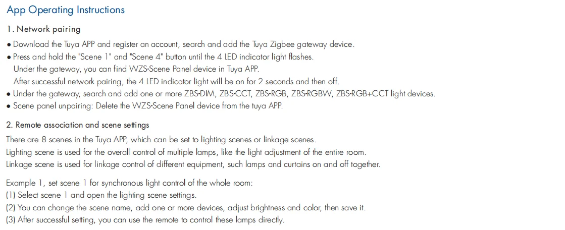 Ts4(wzs) 100-240vac 4 Scenes Tuya Zigbee Dimmer Touch Panel Switch Remote Control For Zigbee 3.0 ...