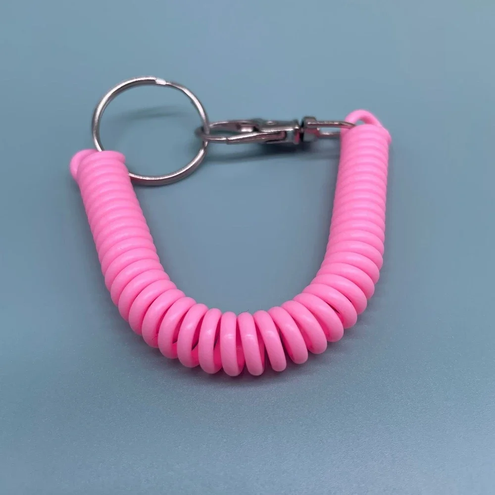 Secure Your Keys with a Spiral Retractable Spring Coil