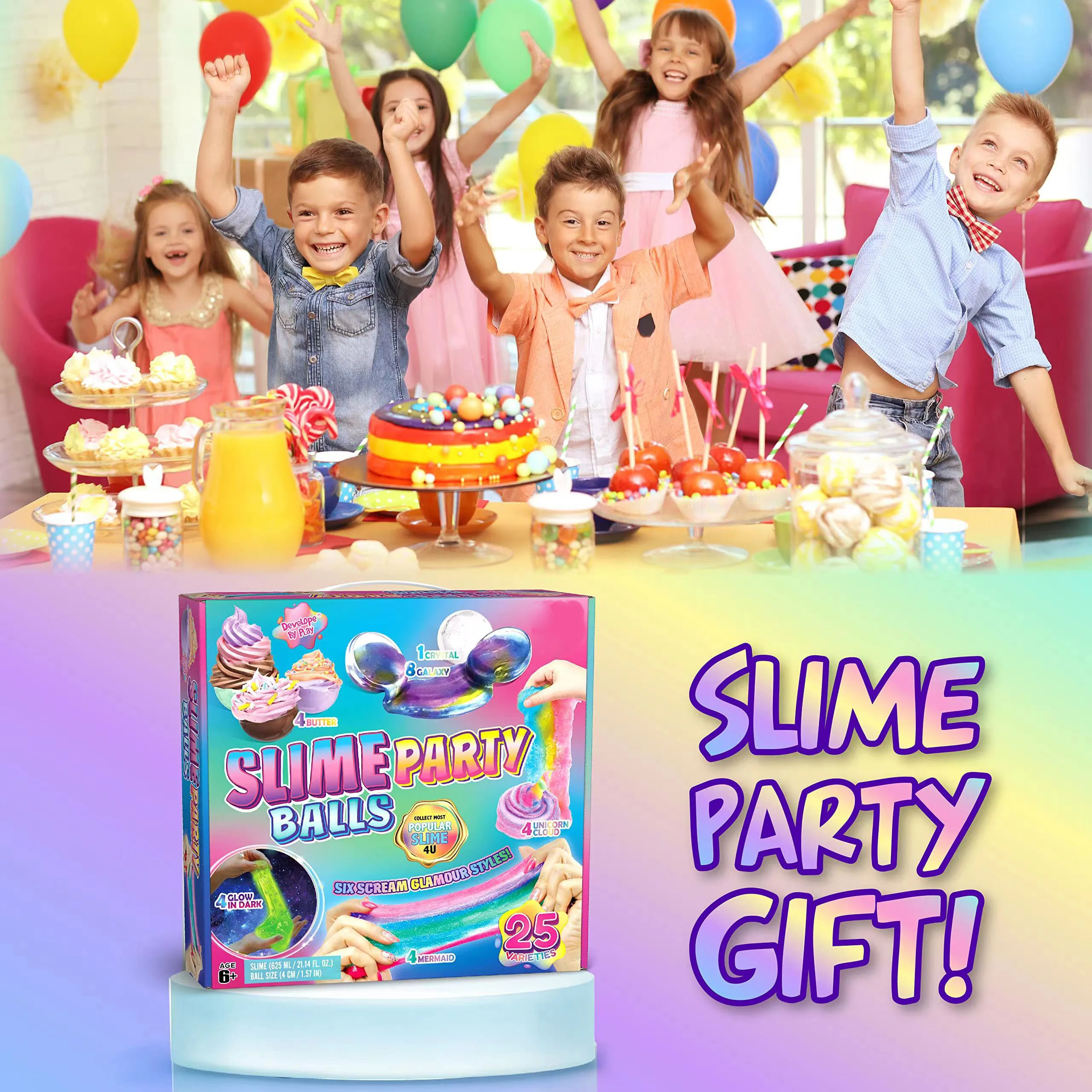 Variety Slime Balls Party Favors for Kids, Perfect Kraft Bulk Premade ...