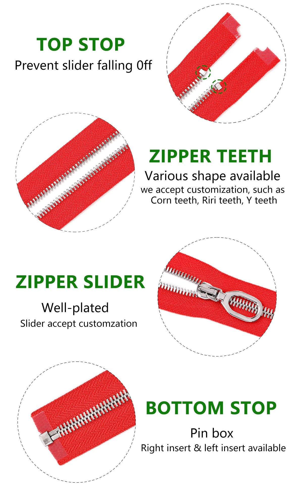 Factory Wholesale Instant Zipper Clips For Handbag Bags Custom Che ...