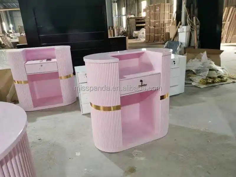 Custom Logo Cashier Reception Desk - Durable & Stylish