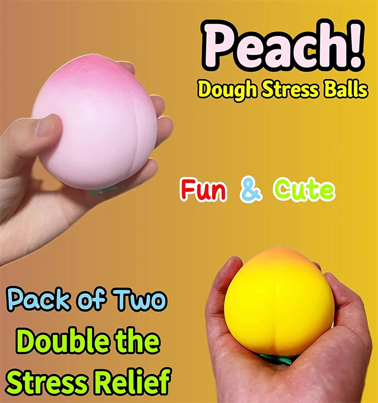 Cheap Peaches Shaped Pressure Ball Mini Kawaii Mochi Squishy Squeeze ...