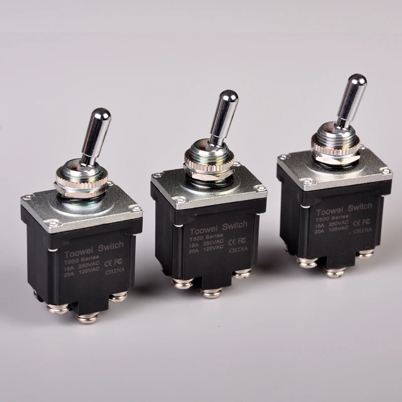 15A 250V 20A 125V AC ON/ON 6PINS Double Pole 2 Way Heavy Duty Rocker ...