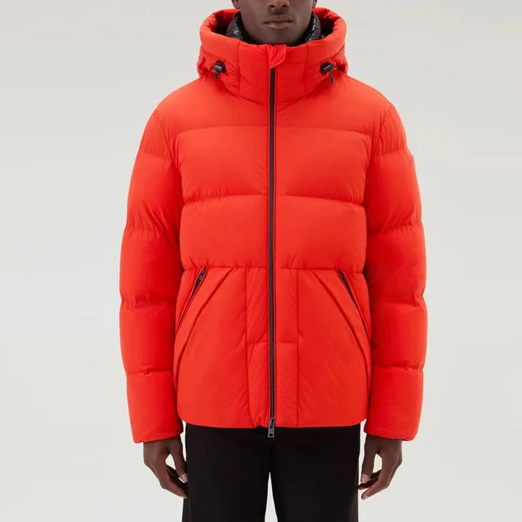 Custom Puffer Jacket Bubble Puff Filled Down Puffer Jackets High Collar ...