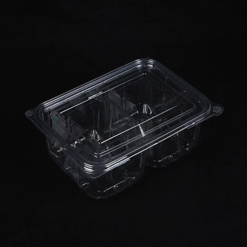 Disposable Transparent Peach Crisp Plastic Packaging Box Snack Food ...