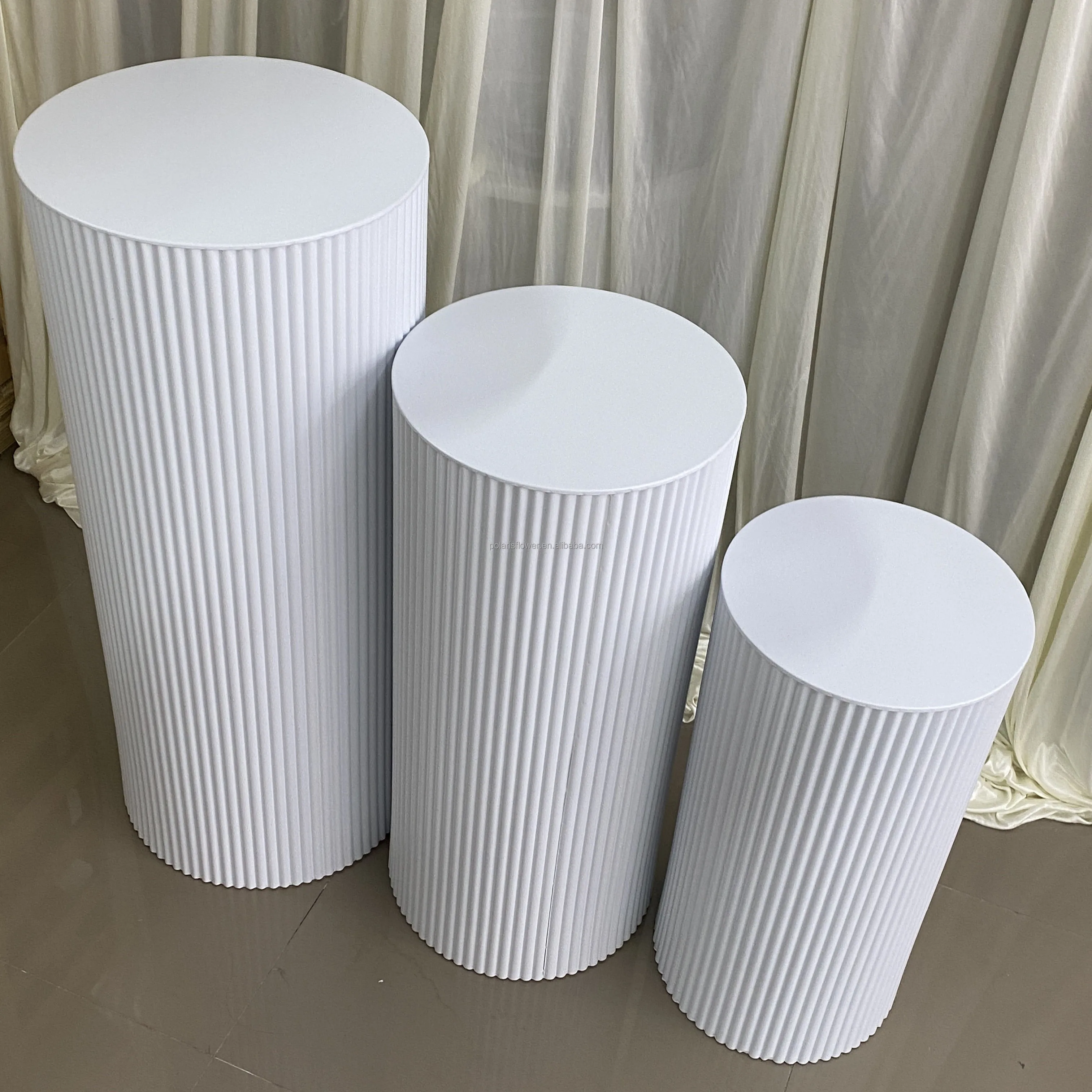 Wedding Decoration Cake Pedestal Plinth White Desert Ripple