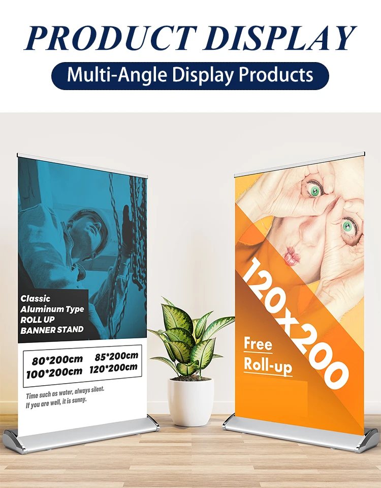 Luxury Roll up Banner - Portable 85X200 with Custom Logo