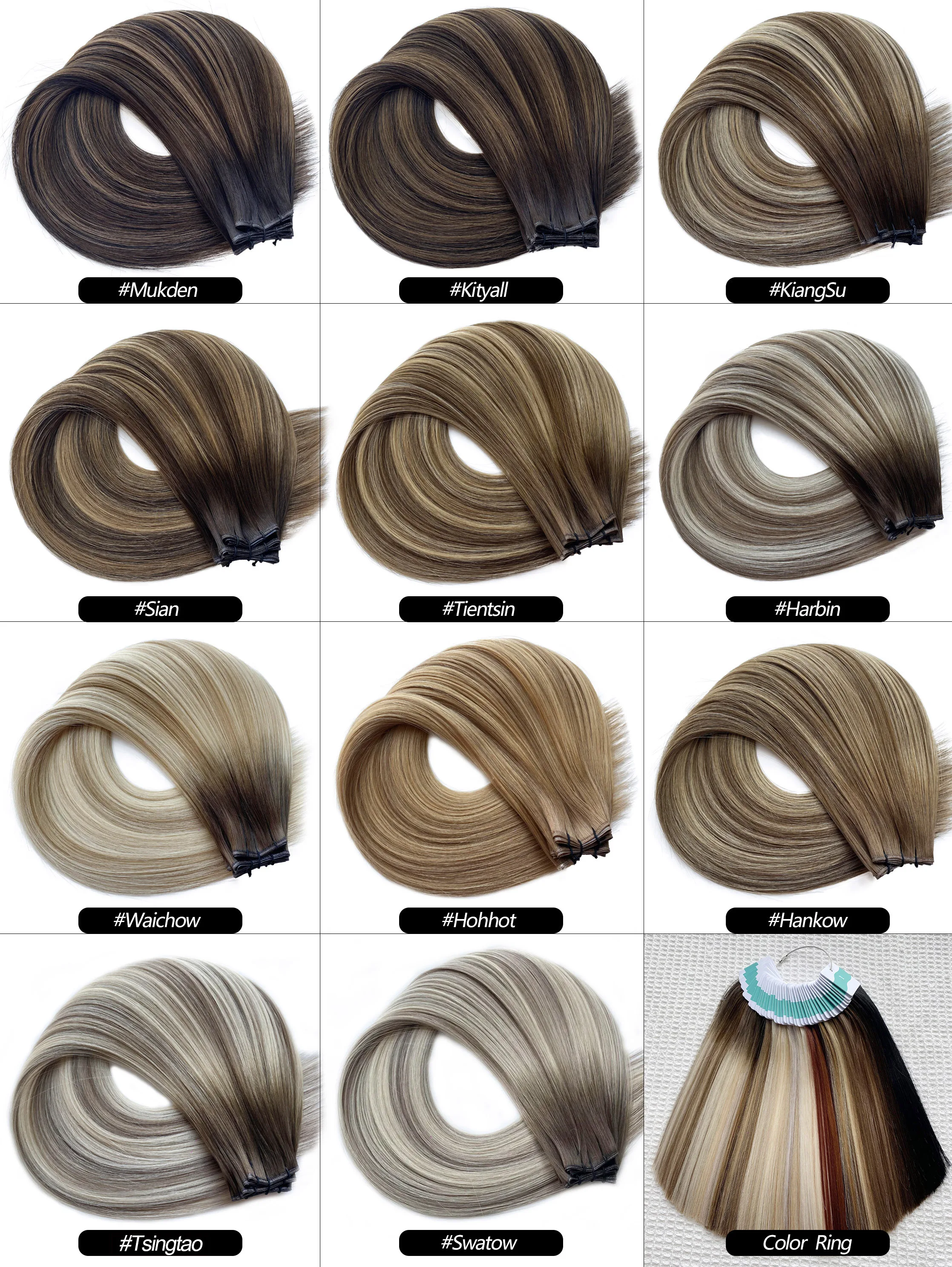 Haiyi #Waichow Color Virgin Cutical Aligned Human Hair Seamless Genius ...