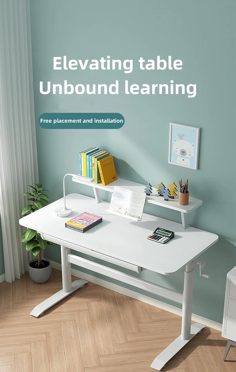 Modern Office Desk Height Adjustable Standing Desktop Table Computer ...