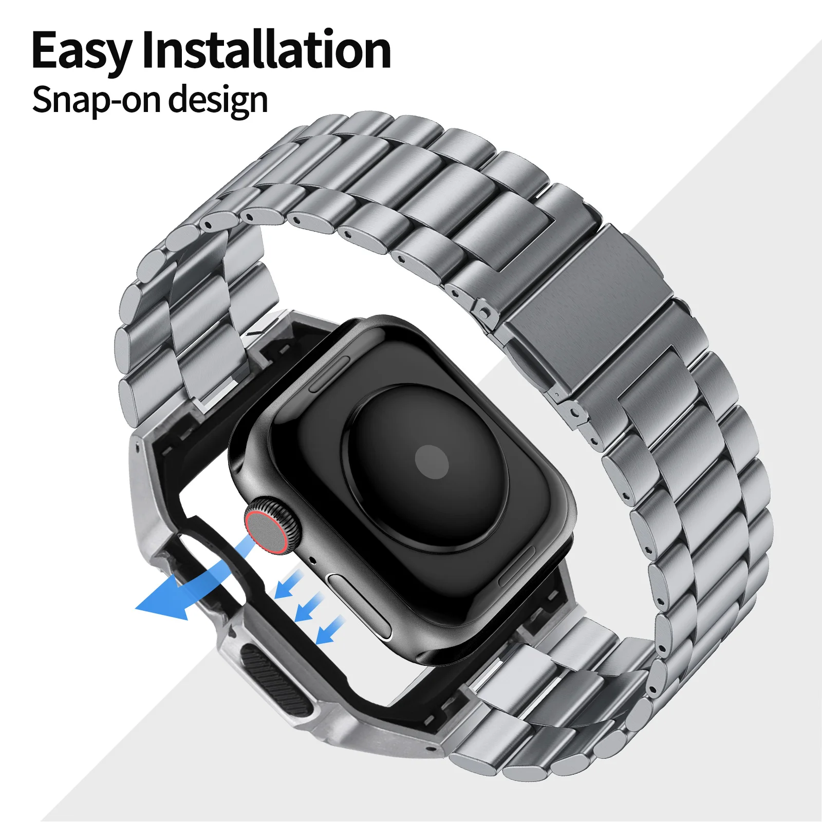 Metal Ap Watch Case Cover Modification Stainless Steel Watch Band For ...