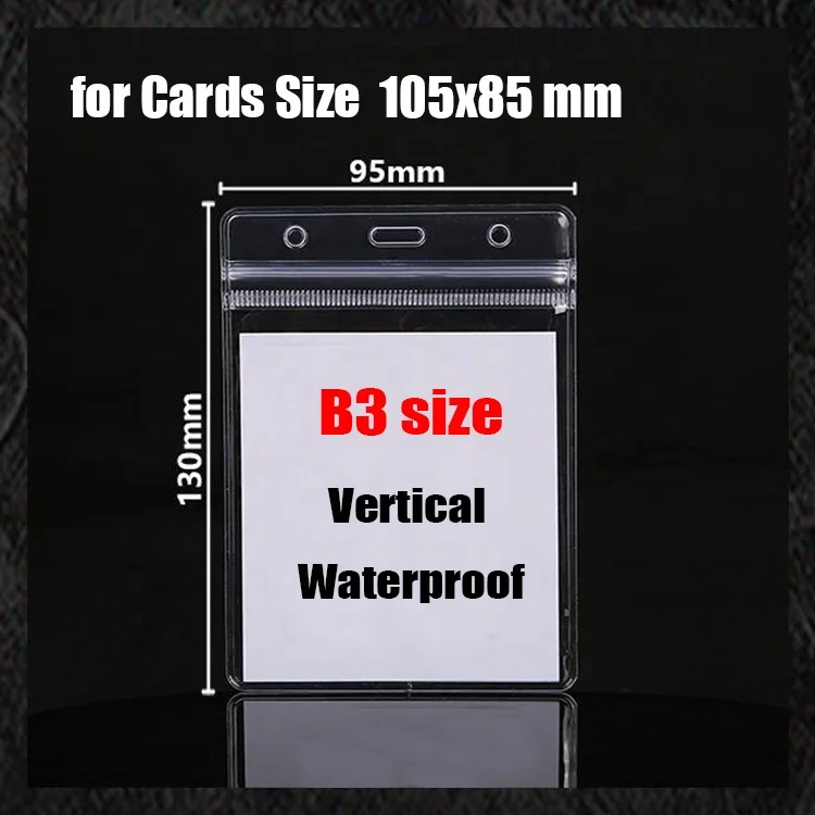 Custom Clear Soft PVC Card Holder - Vertical Badge Tags