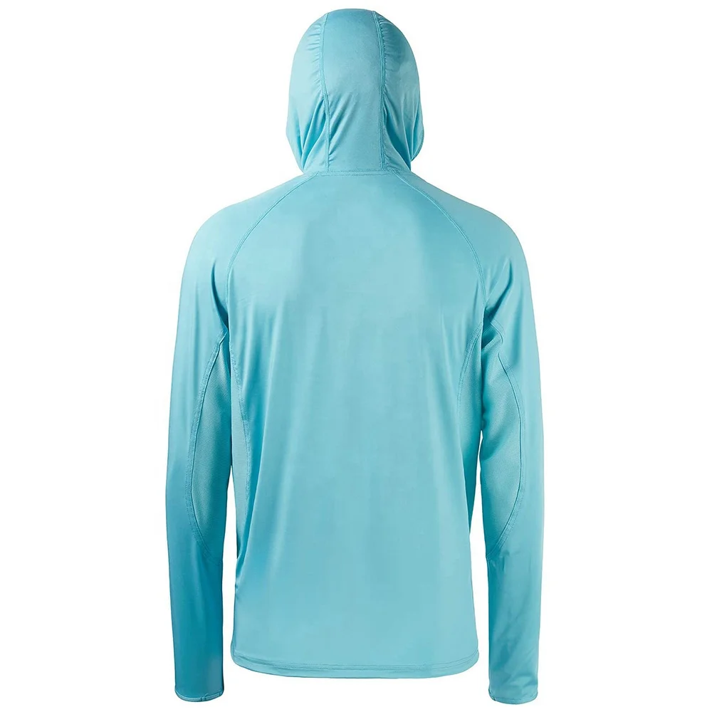 Custom UPF 50 Long Sleeve Fishing Wear Hooded Shirts for Men