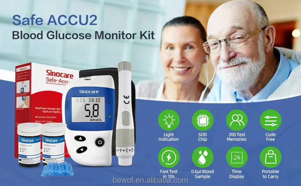Sinocare Glucometer Use Instructions Safe Accu2| Alibaba.com