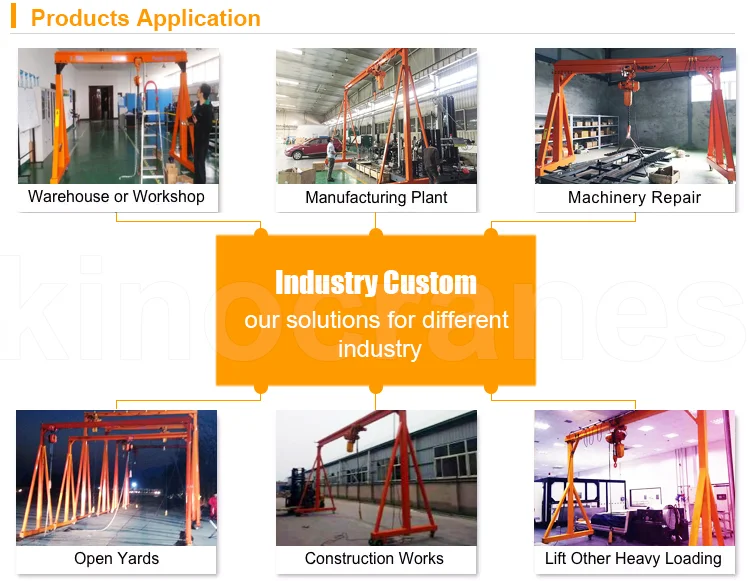 Mobile Overhead Crane - Adjustable Height & Electric Lifting