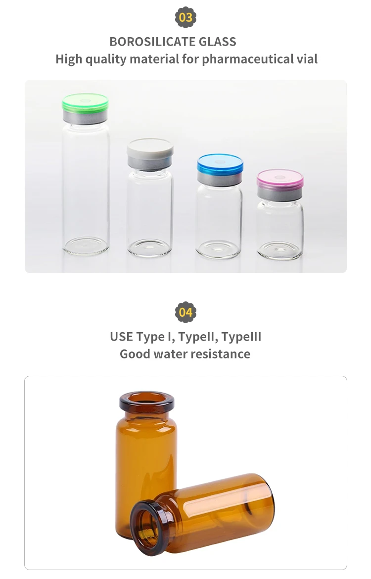 1ml 2ml 3ml 5ml 7ml 10ml 15ml 30ml clear Tubular Glass Vial Pharmaceutical Vial Wholesale ...