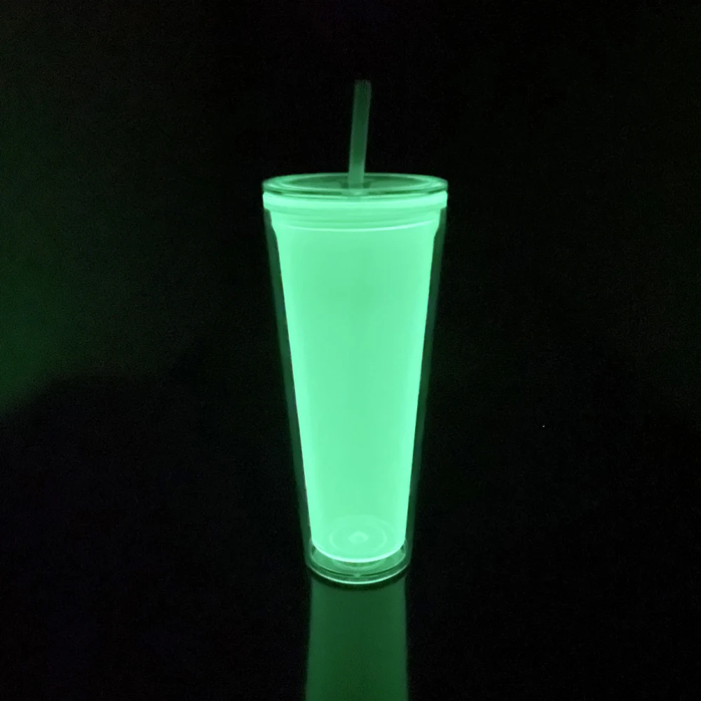 Wholesale Glow In The Dark 24oz Luminous Clear Plastic Acrylic Snow ...