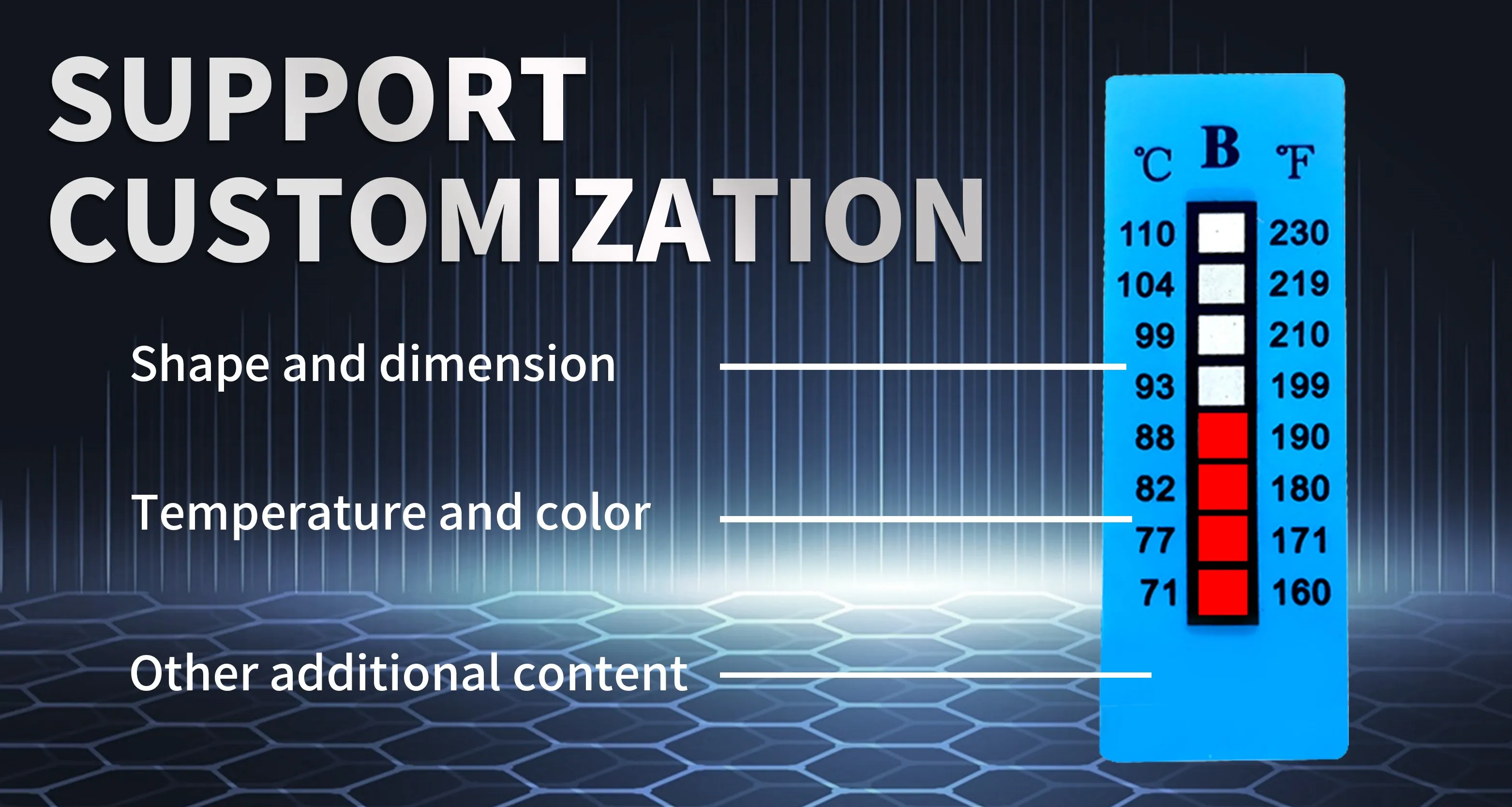 Custom Adhesive Stickers - Color Changing Temperature Indicators