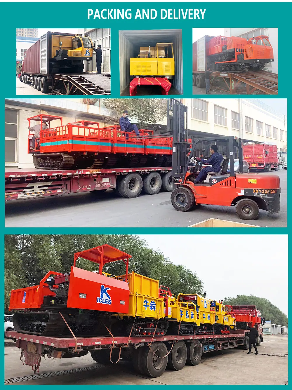 Woodland Mining Diesel Yuchai Engine 4x4 Crawler Dumper
