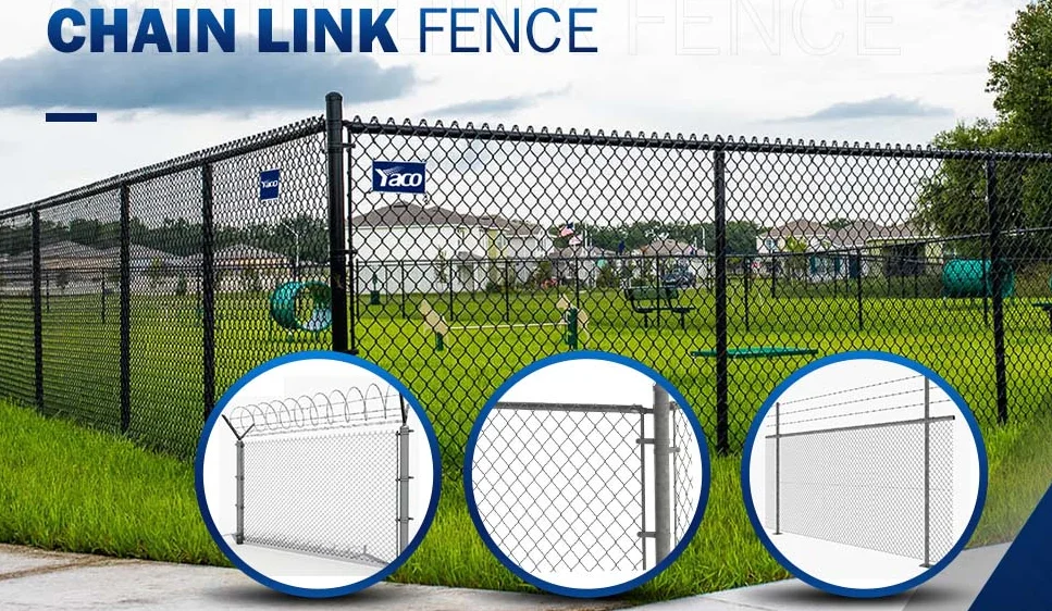 9 Gauge 3mm Wire Vinyl Coating Chain Link Fencing Panels