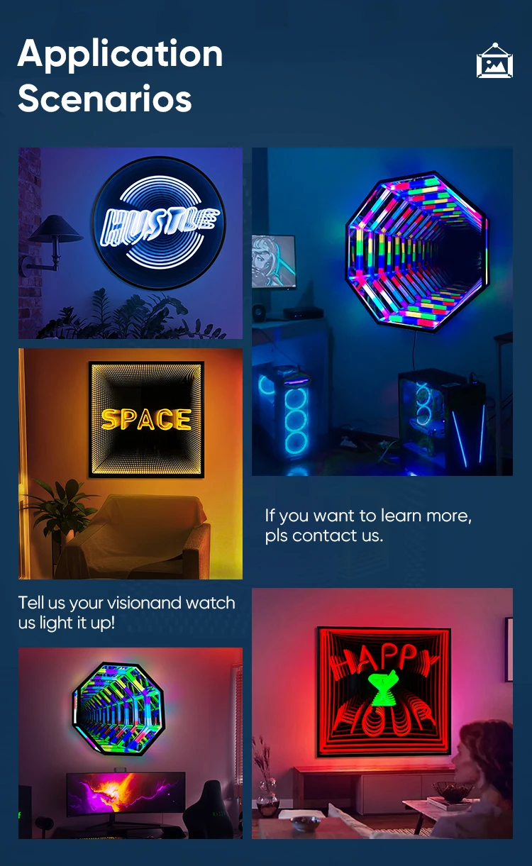 LC Sign Neon LED Wall Decor - Infinity Mirror Bar Sign, Custom Color ...