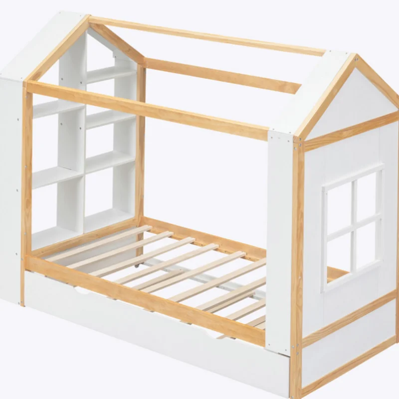 Montessori House Bed - Eco-Friendly Wood Cubby for Kids