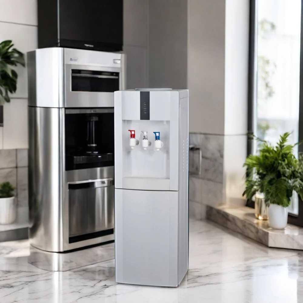 Freestanding Plastic Water Dispenser With Hot And Cold Water Tap Danfu ...