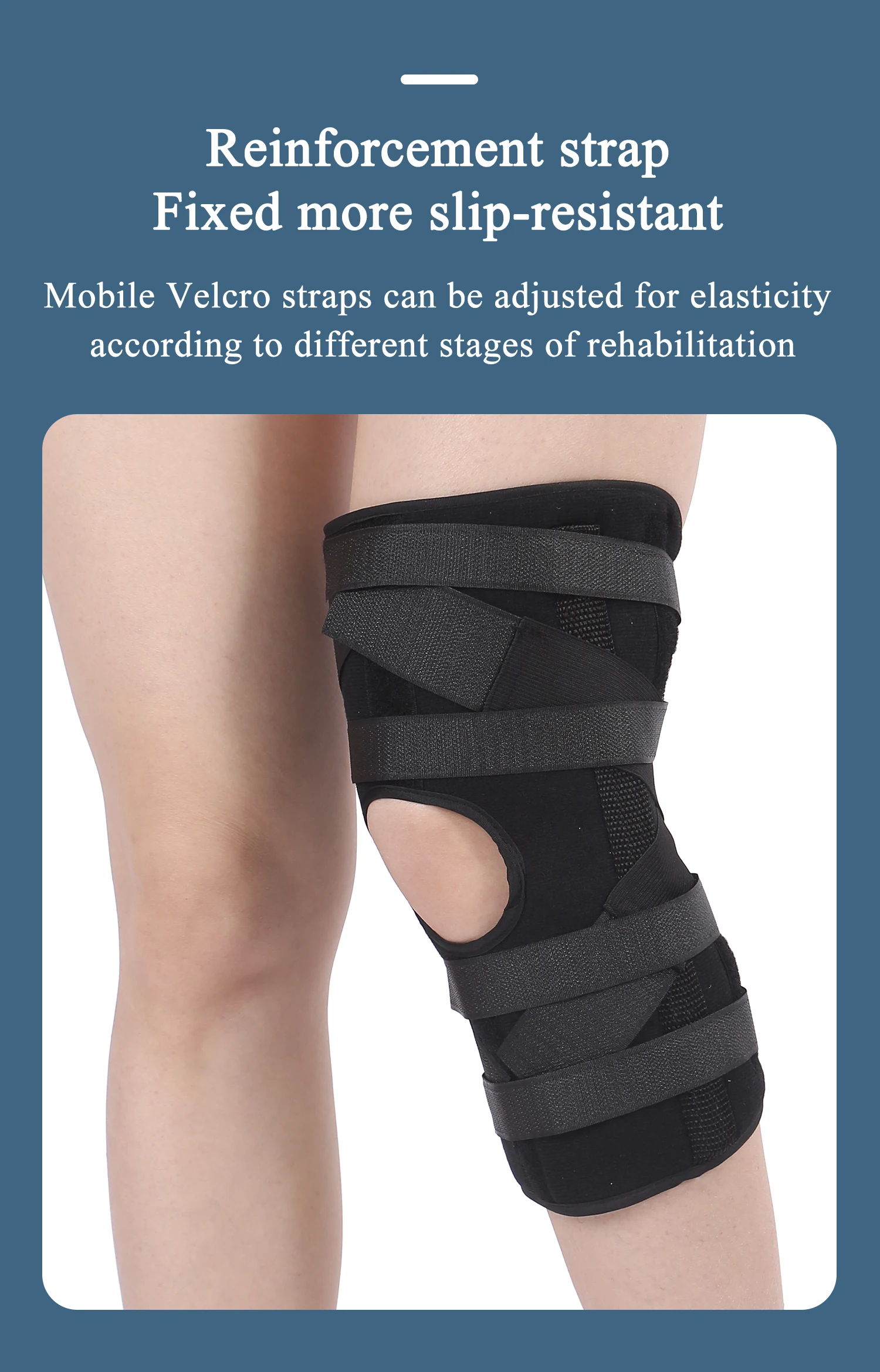 Medical Patellar Immobilizer Strap Fracture Knee Brace Adjustable ...