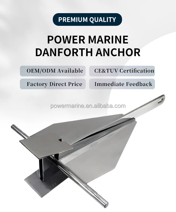 POWER MARINE 316 Stainless Steel 5kg-100kg Danforth Boat Anchors, OEM