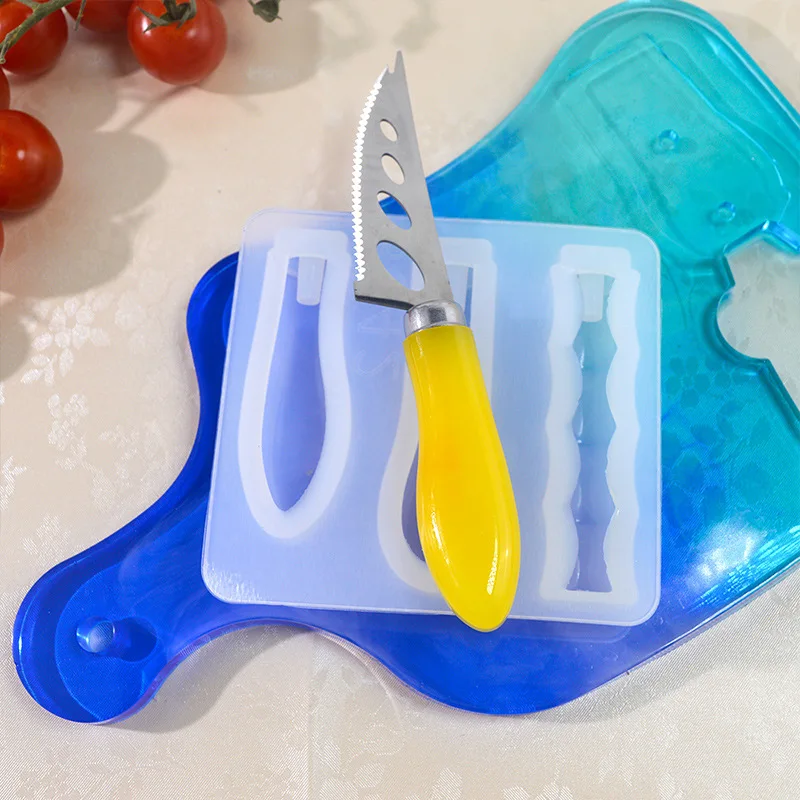 Diy Handle Dripping Mold Food-grade Silicone Steak Knife Chopping Board ...