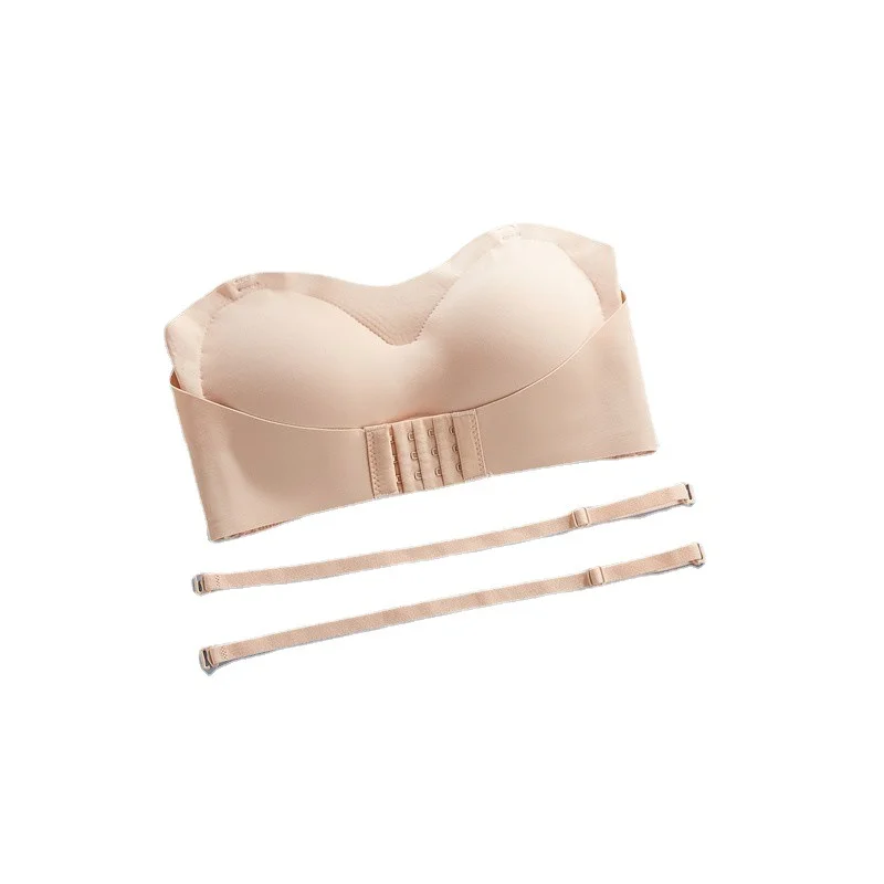 New Strapless Bra Transparent Straps Invisible Bra Without Underwire ...