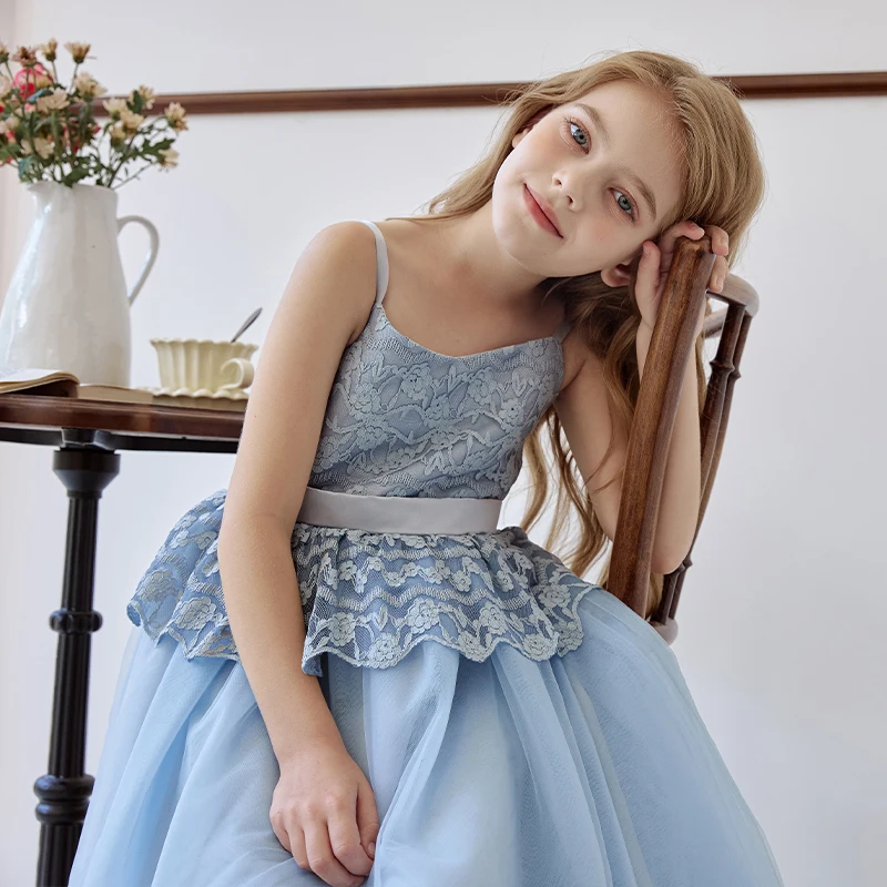 Custom Oem 2024 Gown For Kids Girl Party Dress Spaghetti Strap Baby ...