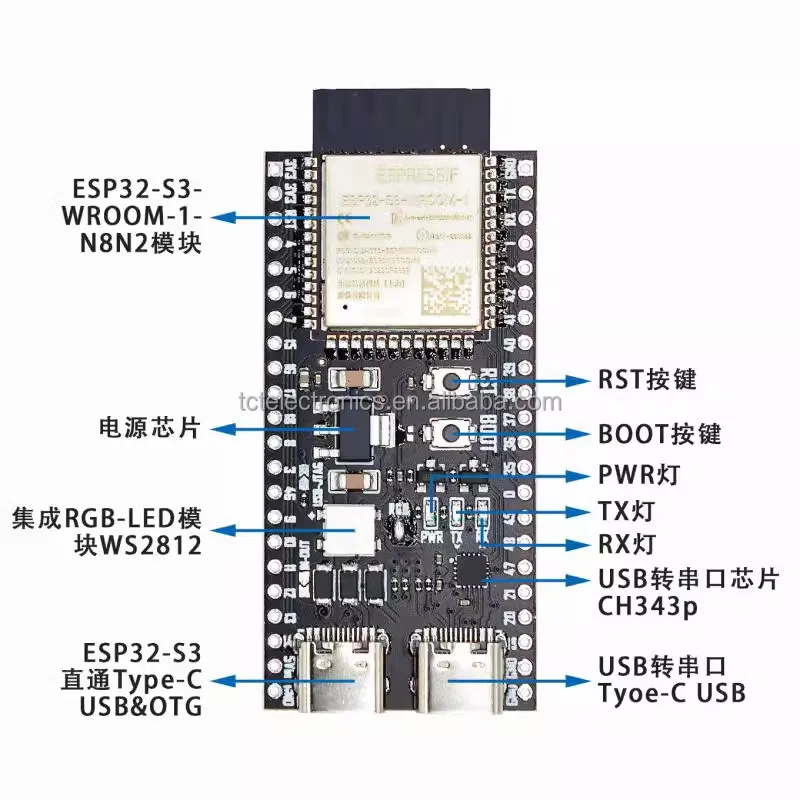 Esp32 S3 Wroom Iot Aiot Ai Esp32 S3 Wroom 1 N8r2 Display Module Chip Esp 32 S3 Esp32 S3 Devkit